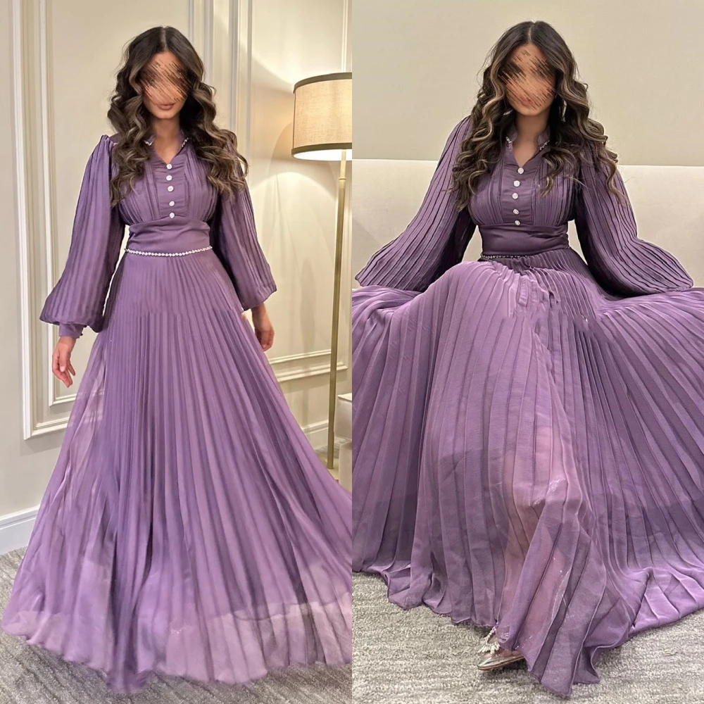 Exquisite-High-Quality-V-neck-A-line-Floor-Length-Evening-Dresses ...