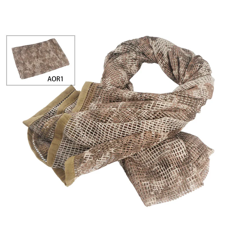Tactical Scarf Camouflage Mesh Net Scarves Military Camo Scarfs Outdoor ...