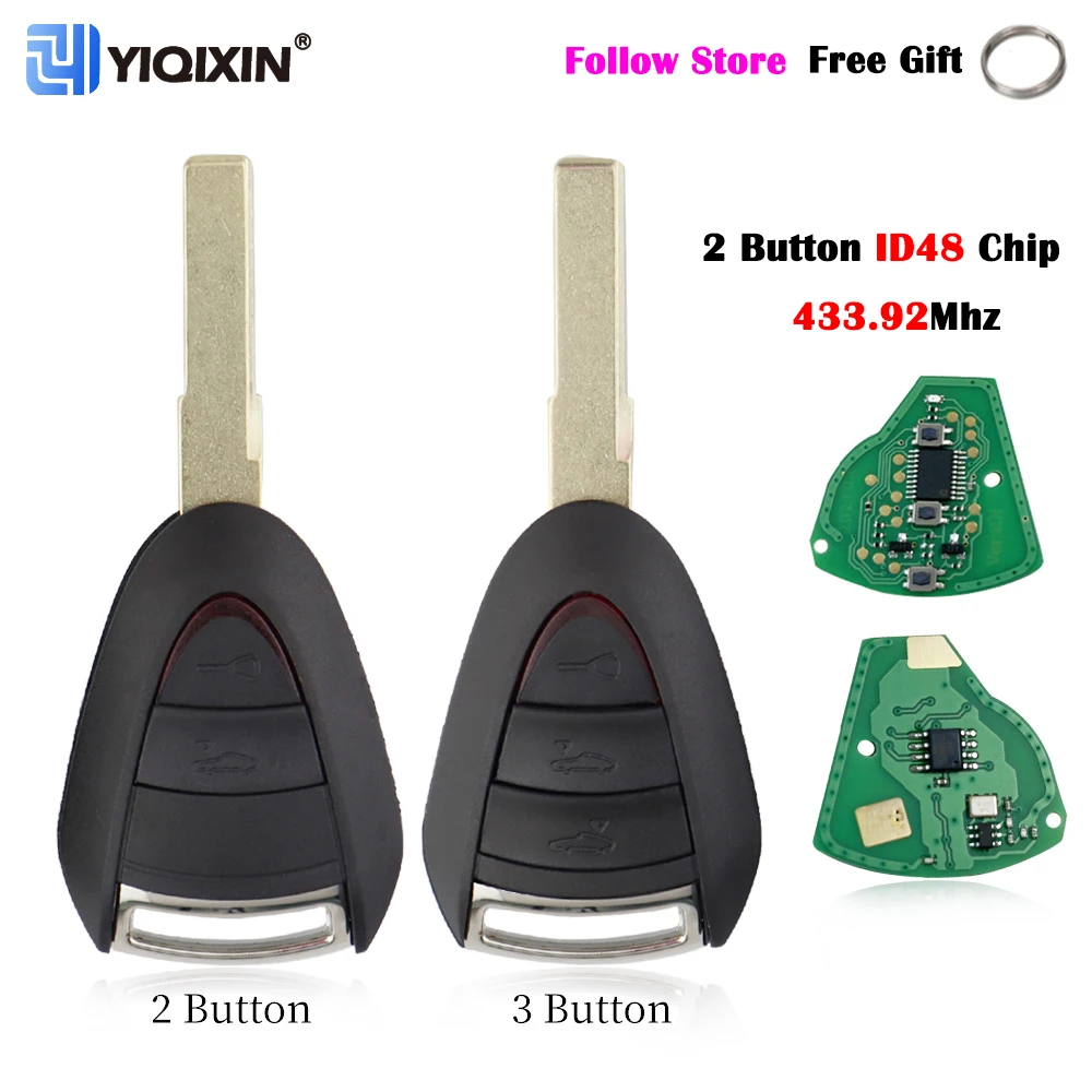 YIQIXIN-ID48-Chip-433-92Mhz-Car-Key-For-Porsche-Boxster-S-Cayenne ...