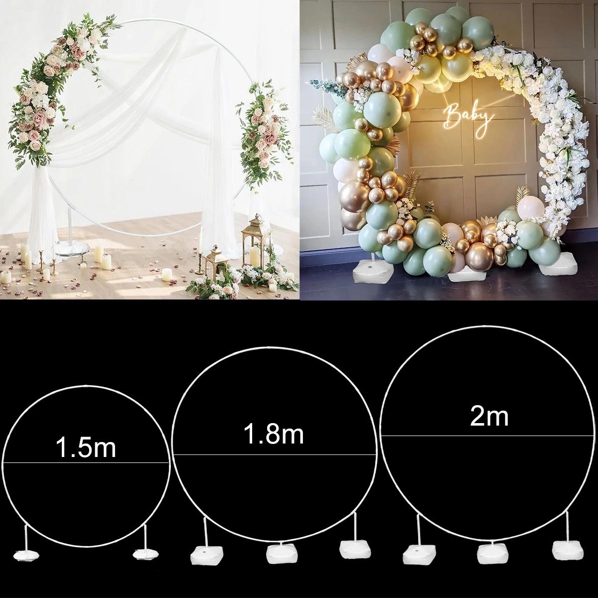 Round-Balloon-Arch-Kit-Holder-Bow-of-Balloon-Circle-Wreath-Balloon ...