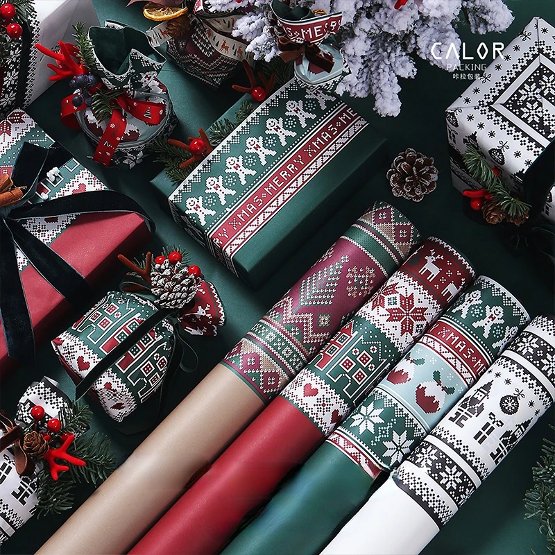 10pcs-New-Christmas-Wrapping-Paper-Xmas-Gift-Box-Wrapping-Paper-Gift ...