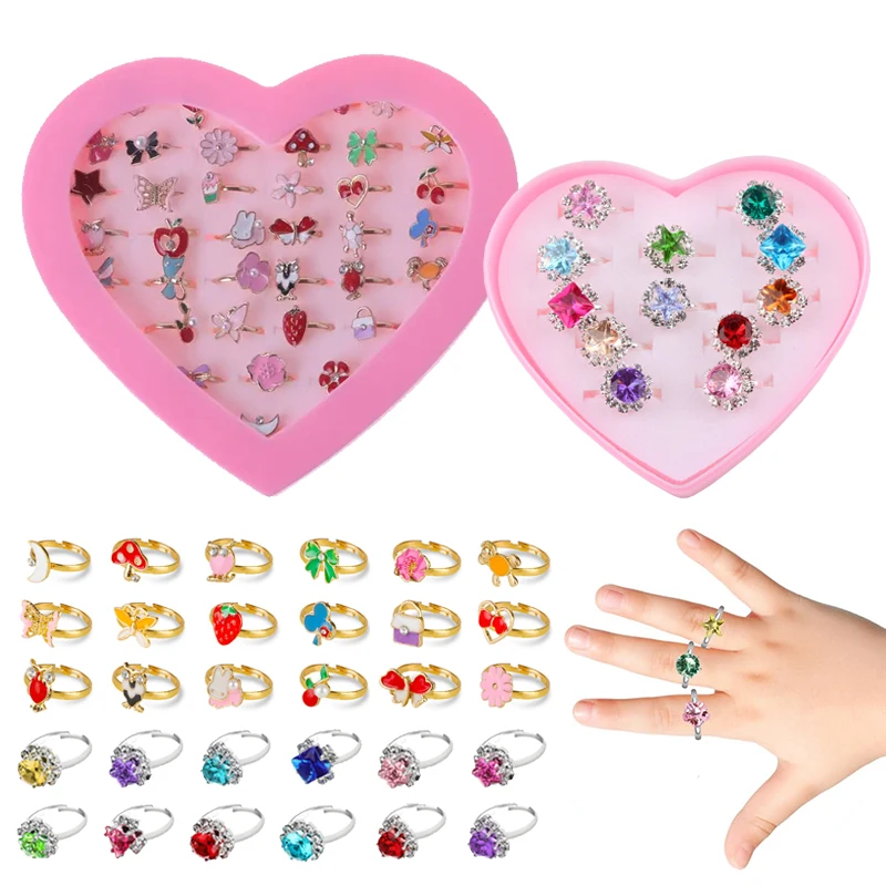 Children-Rings-Adjustable-Exquisite-Jewelry-Cartoon-Fashion-Makeup ...