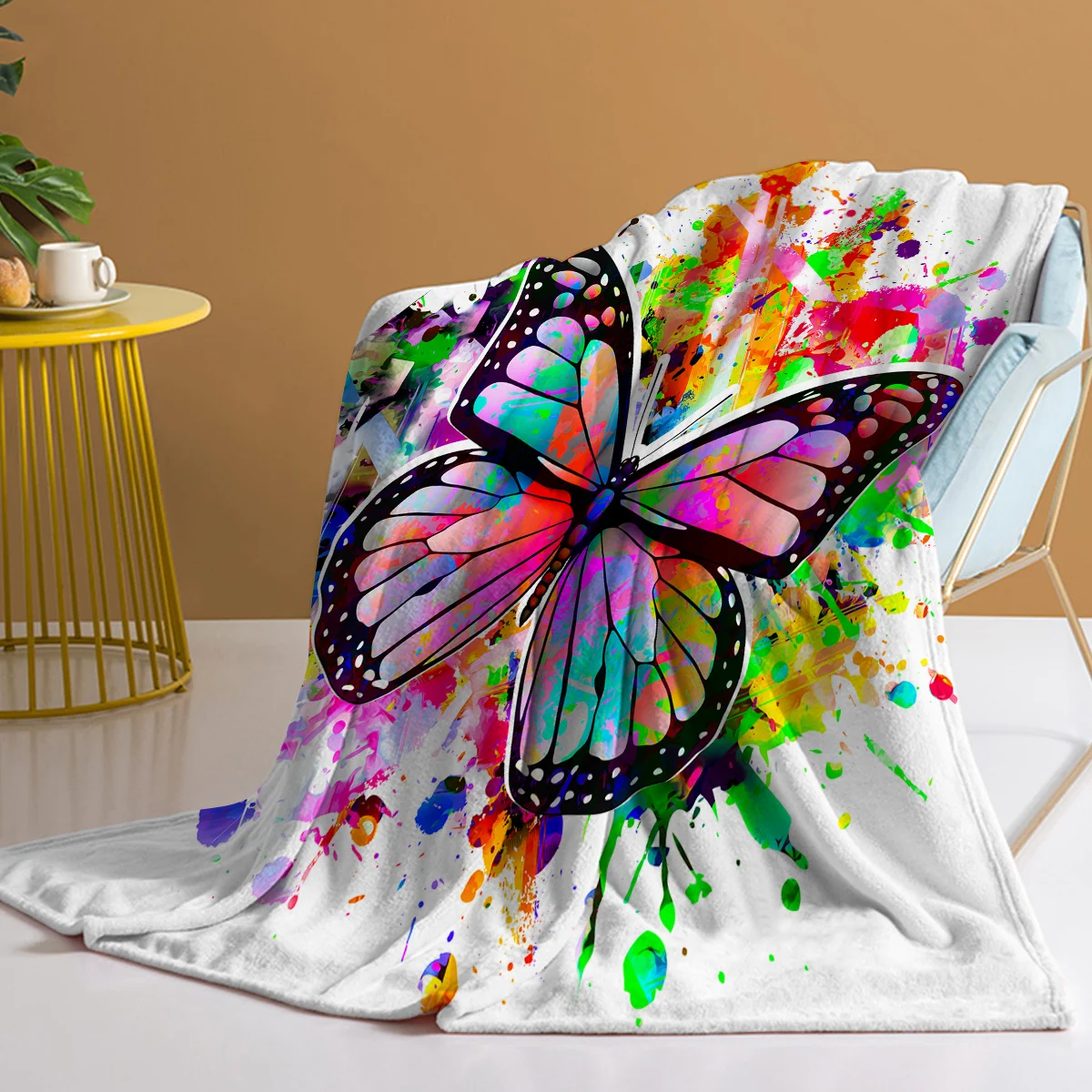 Dazzle-ColorfullyButterfly-Blanket-Printed-Throw-Blanket-Plush-Fluffy ...