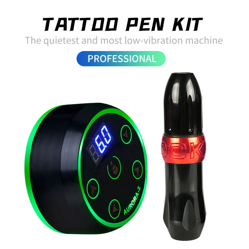 Tattoo Kit Rocket Tattoo Pen Kit Rotary Tattoo Machine RCA Jack with ...