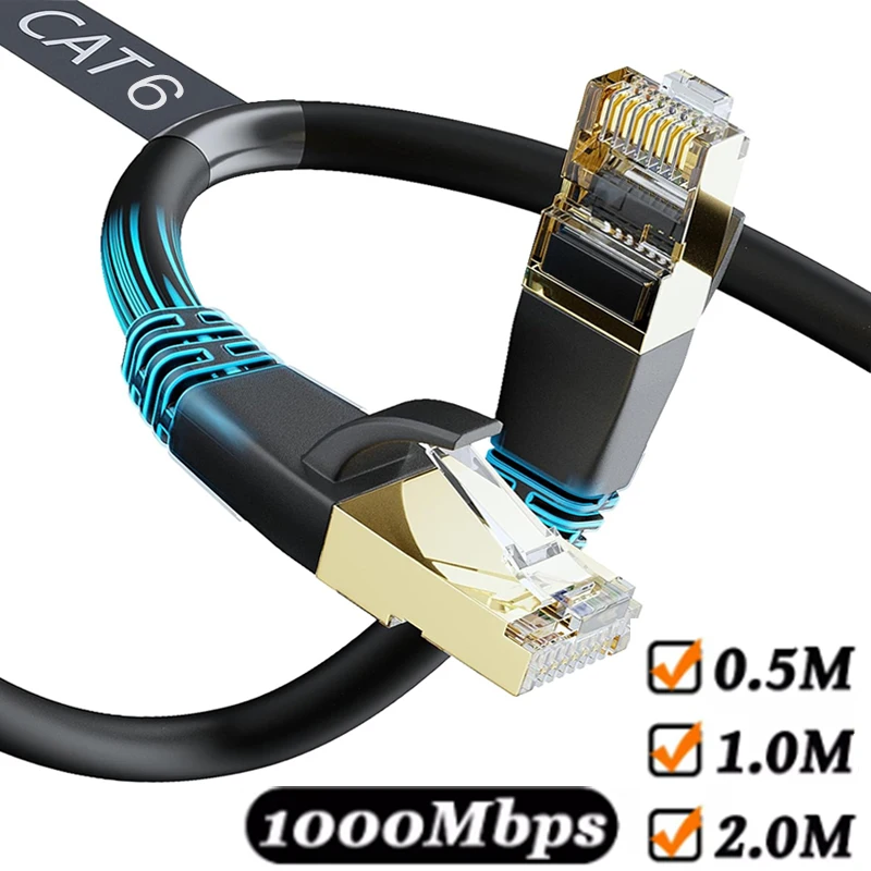 Cat-6-cable-Ethernet-plano-de-alta-velocidad-cable-de-Internet-de ...