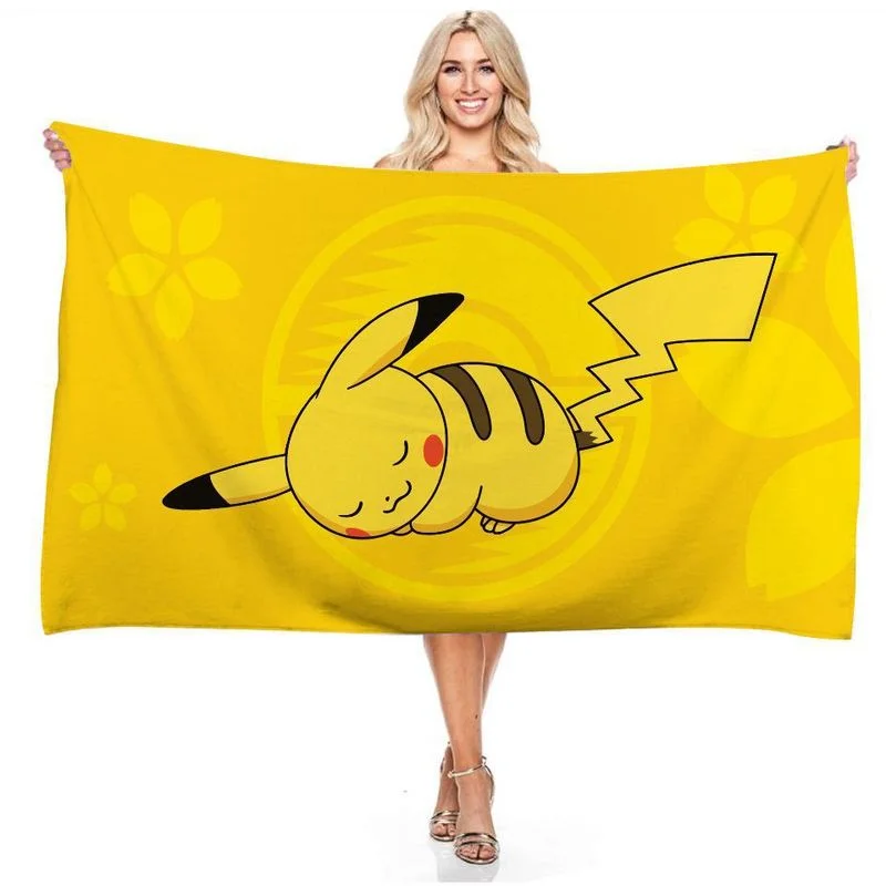 Pokemon Anime Figure Bath Towel Boy Girl Soft Wearable - Pokemon Portal