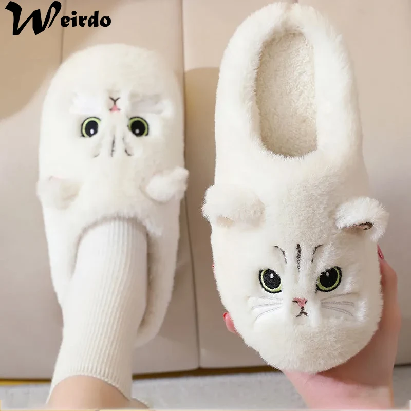 Cute-Cat-Slippers-Fluffy-Furry-Women-Home-Platform-Slippers-Men-Winter ...