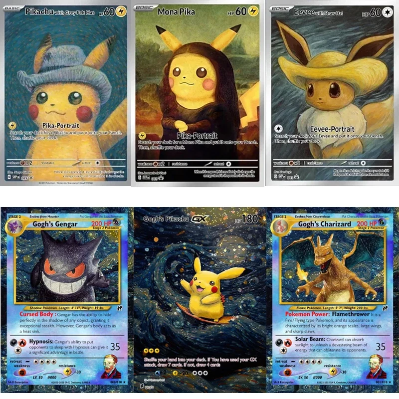 Cart-o-Pok-mon-Van-Gogh-Museum-DIY-Pikachu-Eevee-Charizard-Squirtle ...