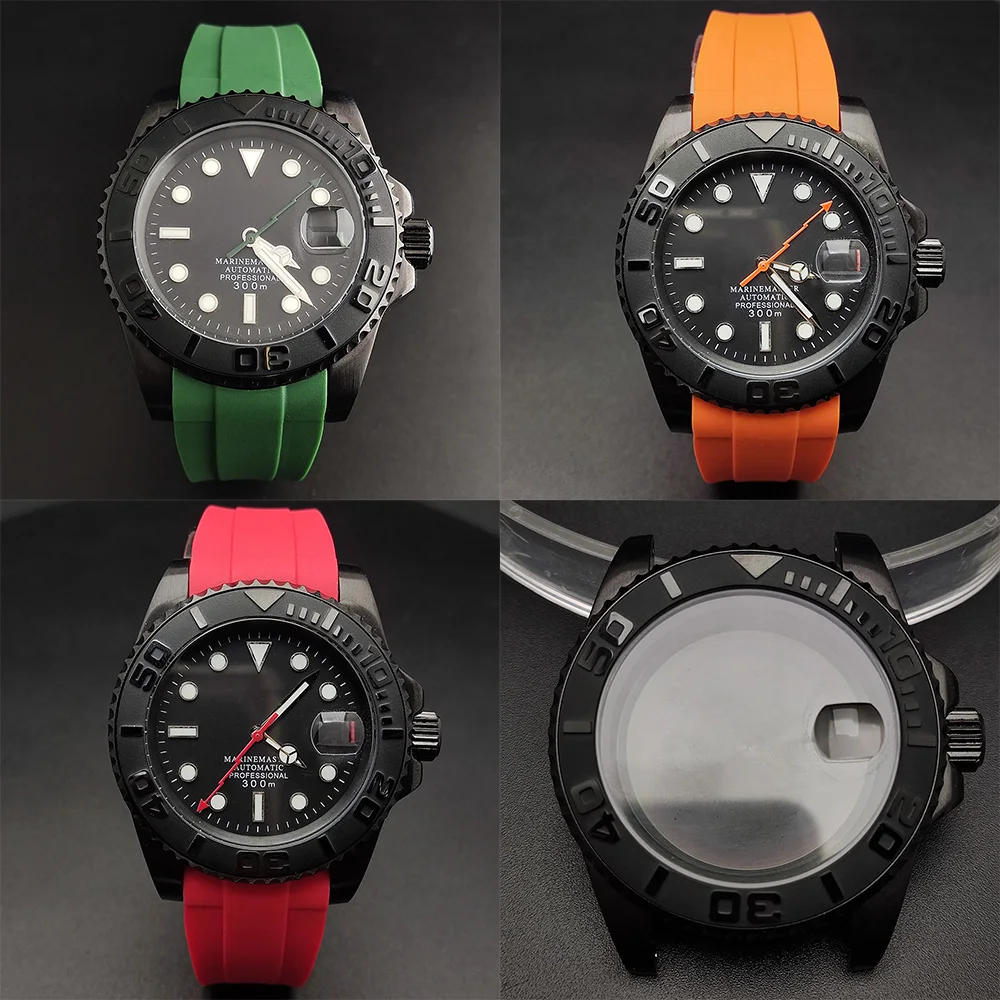 40mm Stainless Steel Sapphire Glass NH35 Movement Waterproof Black ...