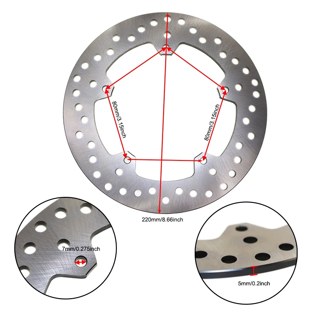 220mm Motorcycle Stainless Steel Rear Brake Disc Rotor For BMW S1000R ...
