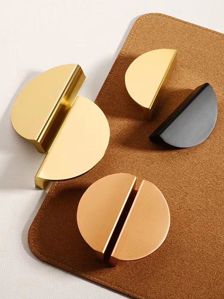 Modern-Half-Moon-Knobs-Golden-Black-Embedded-Cabinet-Handle-Aluminium ...
