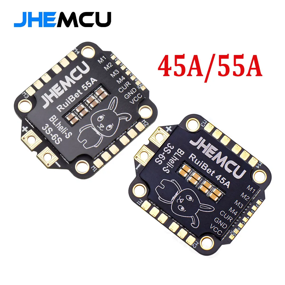 JHEMCU-RuiBet-45A-55A-ESC-BLHELI-S-Dshot600-4in1-Brushless-ESC-3-6S-30 ...