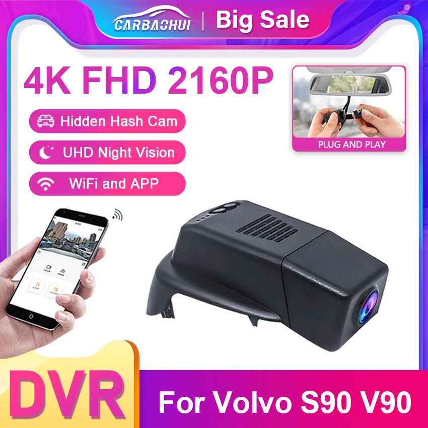 For-Volvo-S90-V90-2017-2018-2019-2020-2021-Plug-And-Play-Dash-Cam-DVR ...