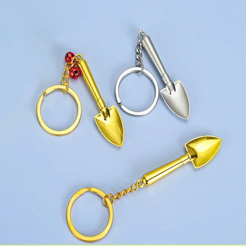 100pcs-Novelty-Mini-Shovel-Keychains-Metal-Spade-Keyrings-Key-Chains ...