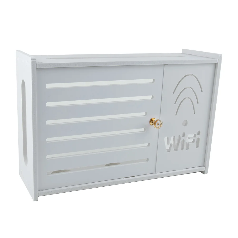 Wall-Hanging-Wireless-Wifi-Router-Shelf-Storage-Box-Plastic-Organizer ...