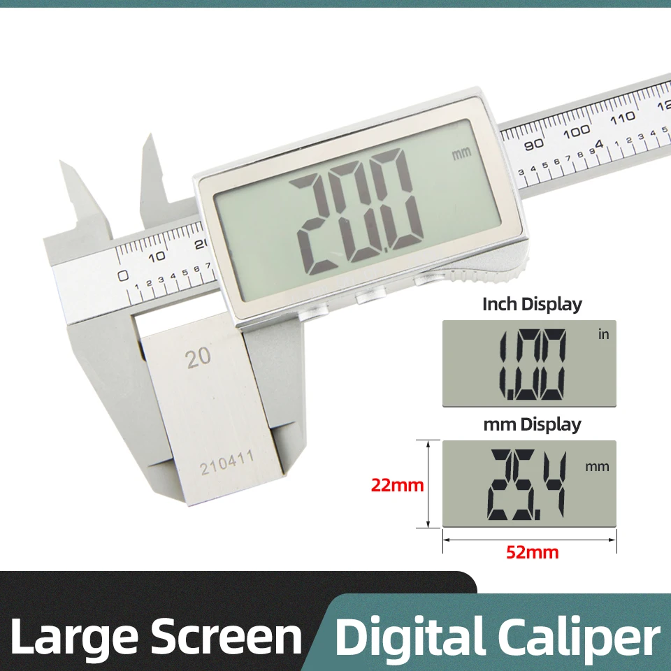 Electronic Digital Display Caliper Large Screen Display Vernier Caliper ...