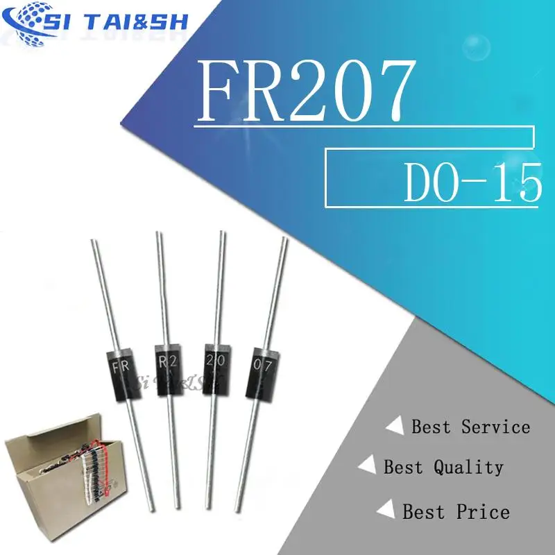 100pcs Rectifier Diode 2A 1000V DO-15 FR207 - AliExpress 502