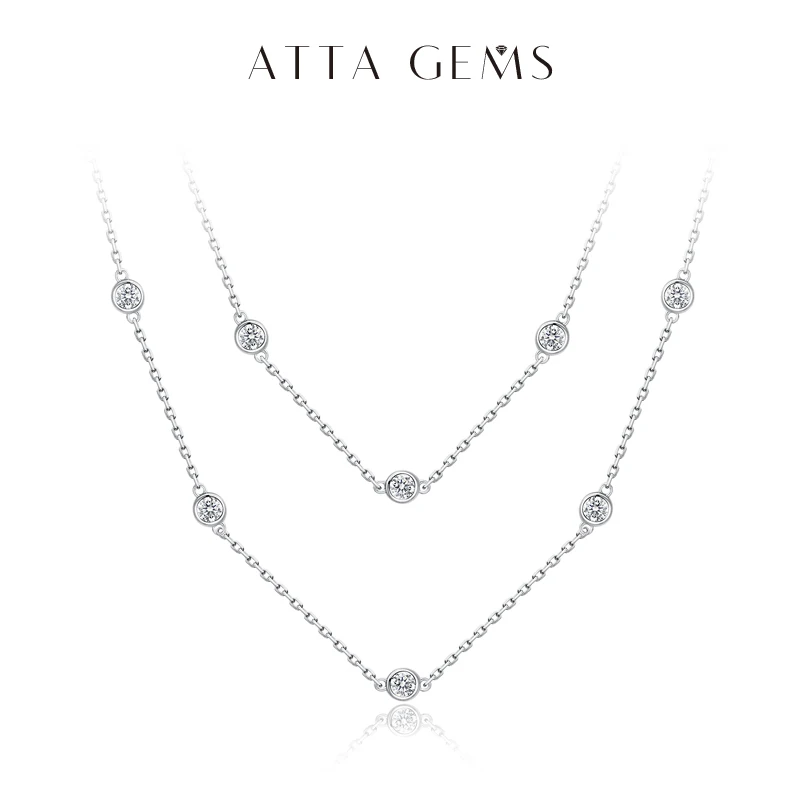 Attagems 925 Zilveren Ketting Ketting Ronde Gesneden 3.5Mm D Kleur ...