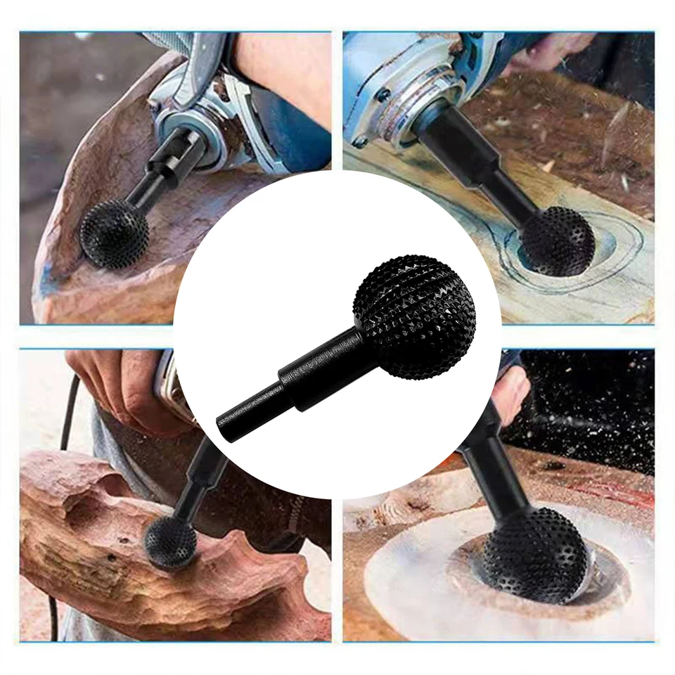 Rotary Wood Engraving Tool 1.57" Sphere Wood Grinder Attachment ...