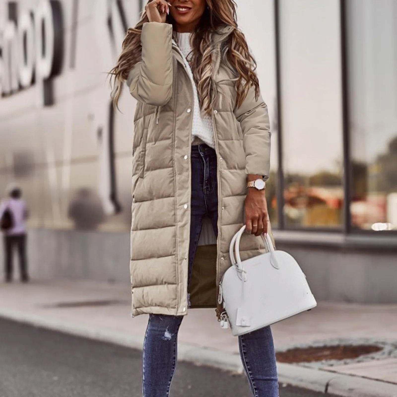 Womens-Solid-Color-Hooded-Coat-Jacket-Solid-Color-Jacket-Cardigan-Long ...