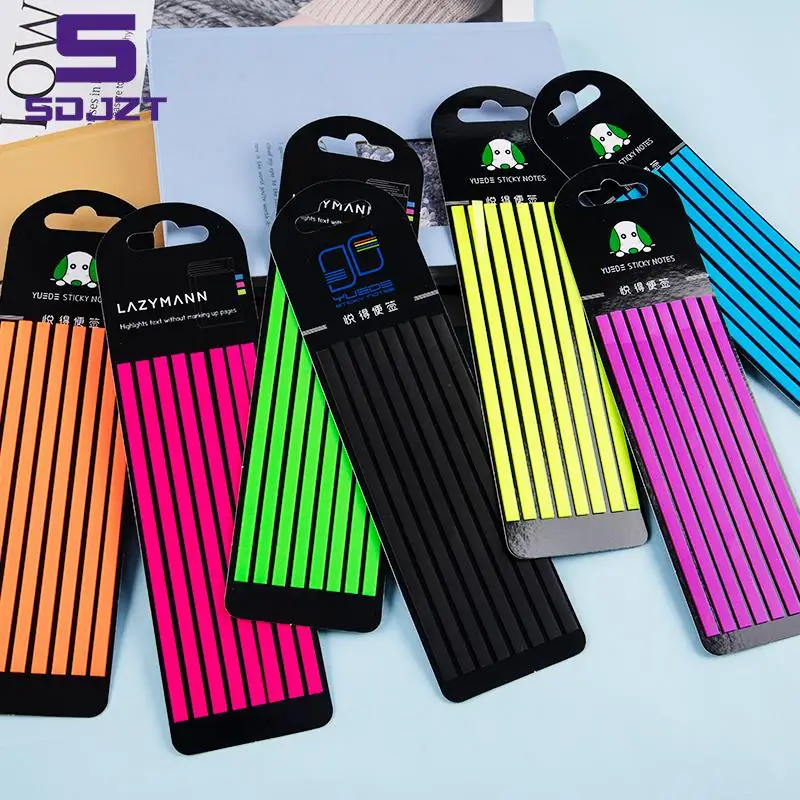 160pcs-Fluorescent-Loose-leaf-Sticky-Notes-Slim-Strips-Index-Tabs ...