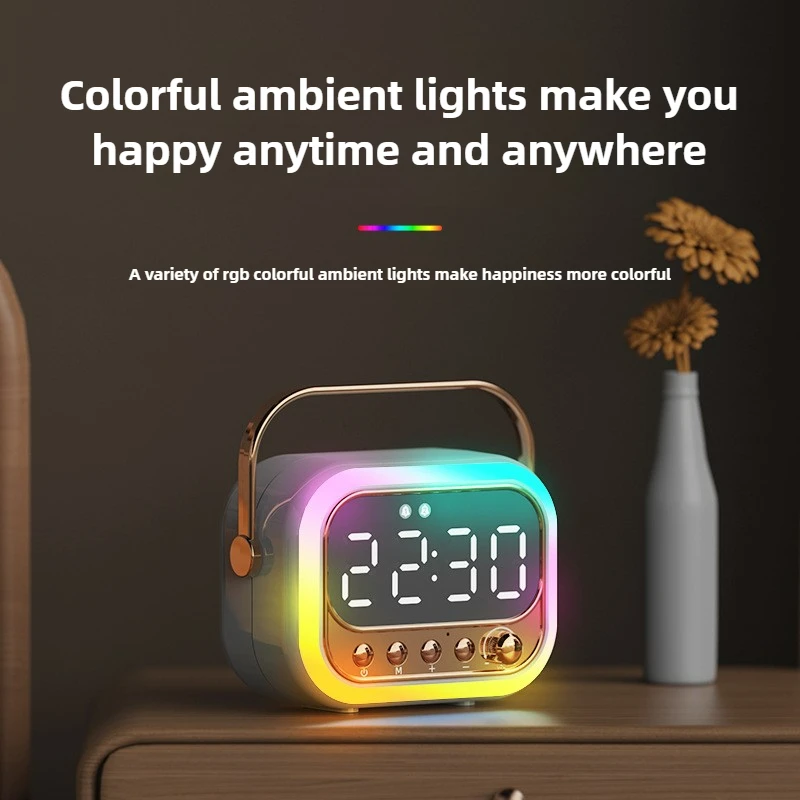 Latest Handheld Bluetooth Speaker Alarm Clock with Mirror Display and ...