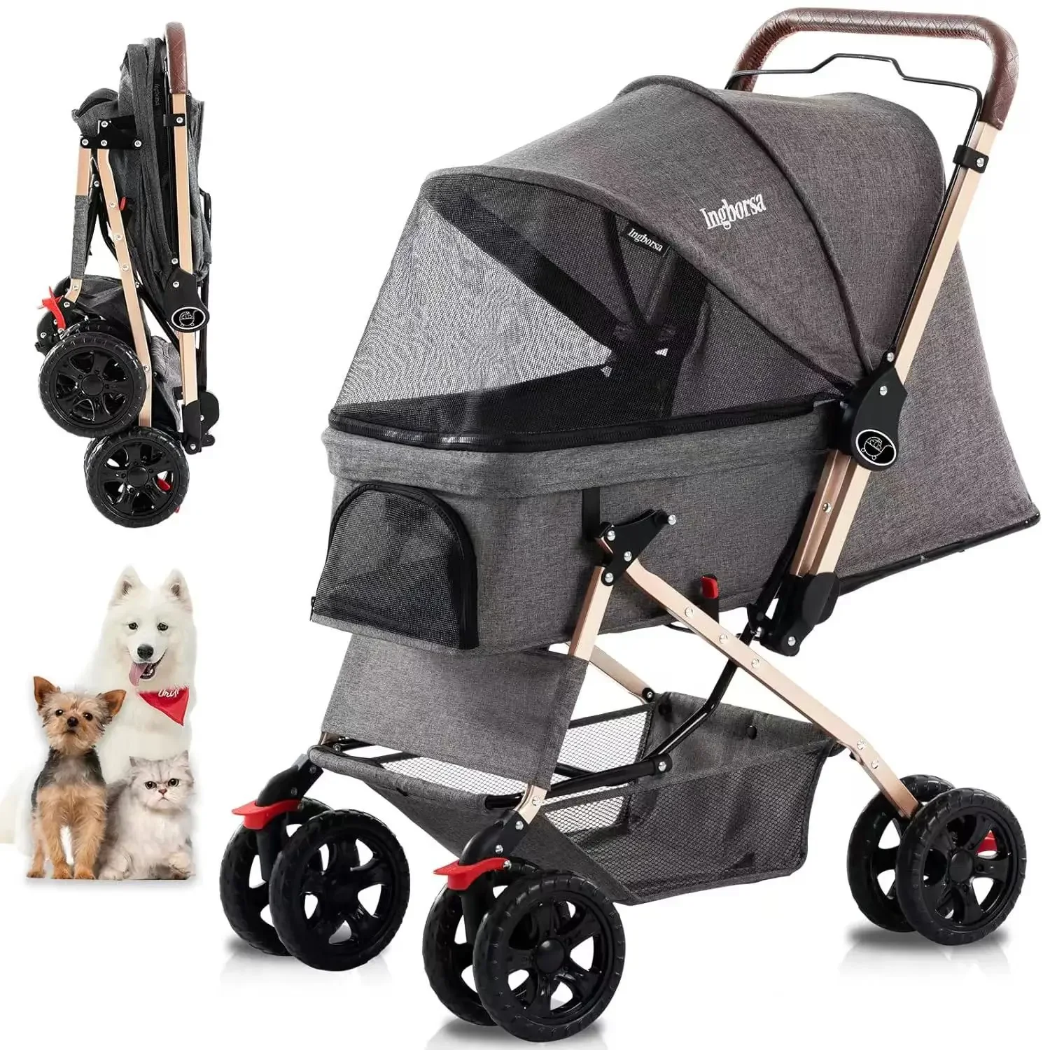 Pet Cart Is Lightweight and Foldable Small and Medium-sized Dog Small ...