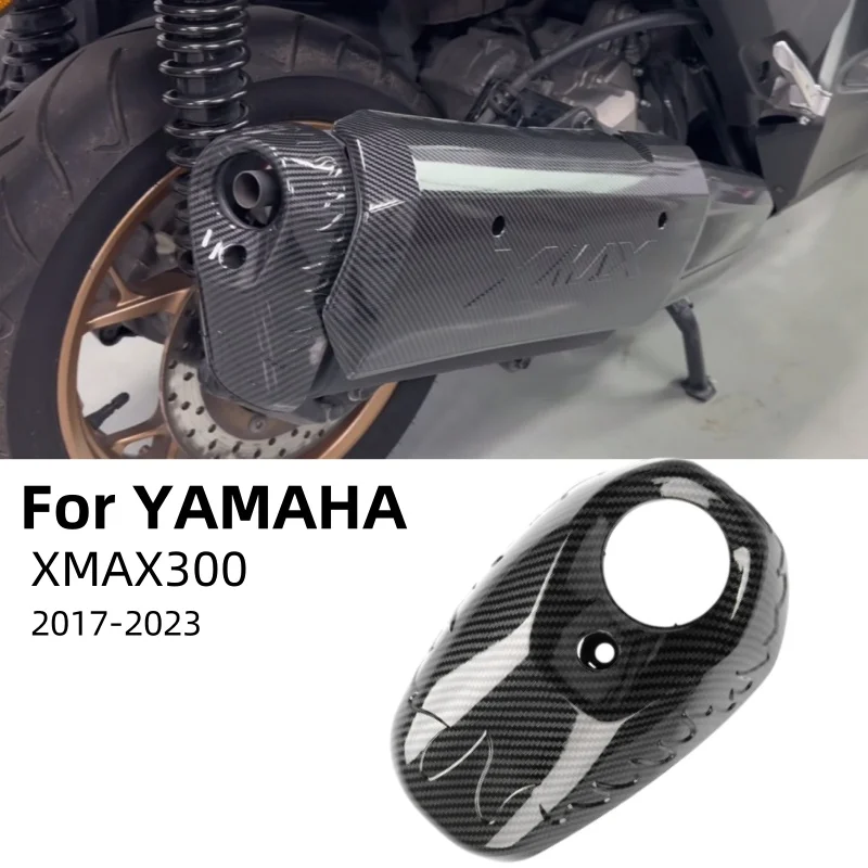 Motorcycle-Exhaust-Pipe-Carbon-Fiber-Heat-Shield-Cap-Shell-Guard-Anti ...
