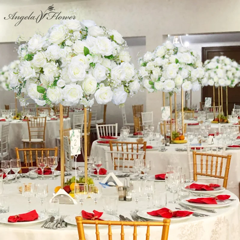 60-50-40cm-Wedding-Table-Centerpieces-Ball-Artificial-Baby-Breath-Rose ...