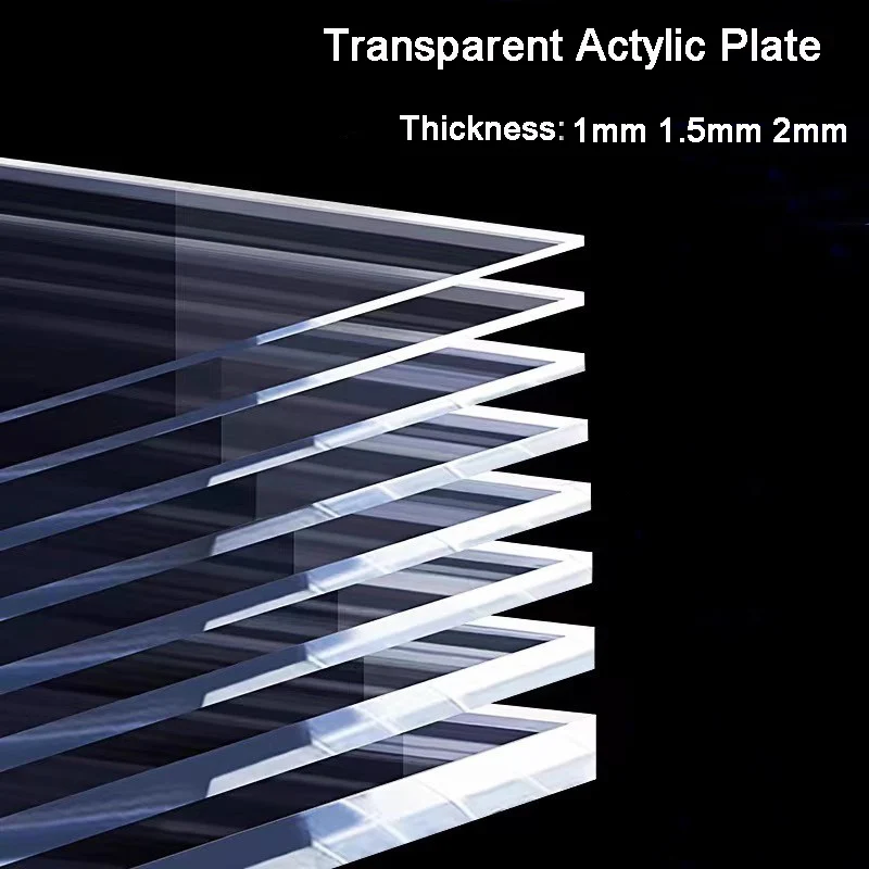 2Pcs Transparent Plexiglas Clear Plastic Acrylic Sheet DIY Handmade ...