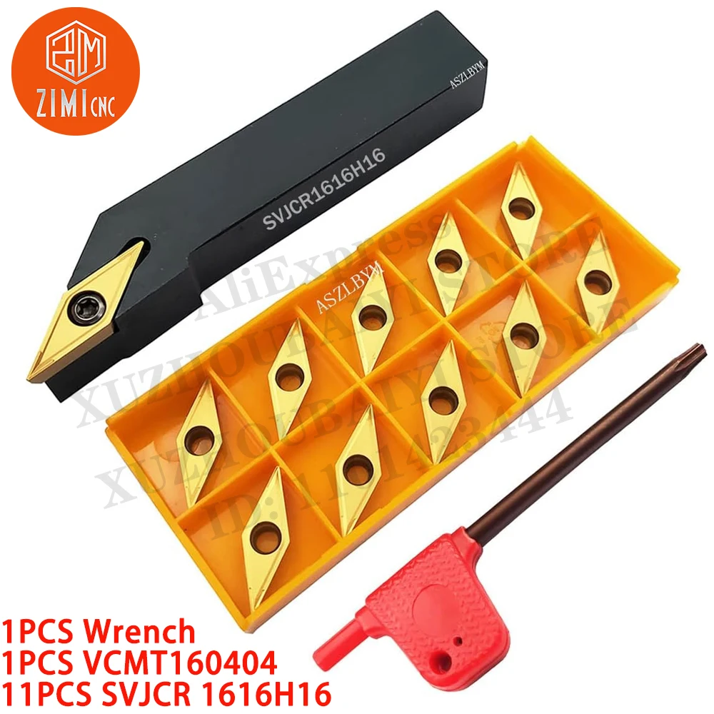 1PCS-SVJCR-1616H16-Indexable-Carbide-Turning-Tool-Insert-Holder-Metal-Lathe-Cutting-Tools-11PCS ...