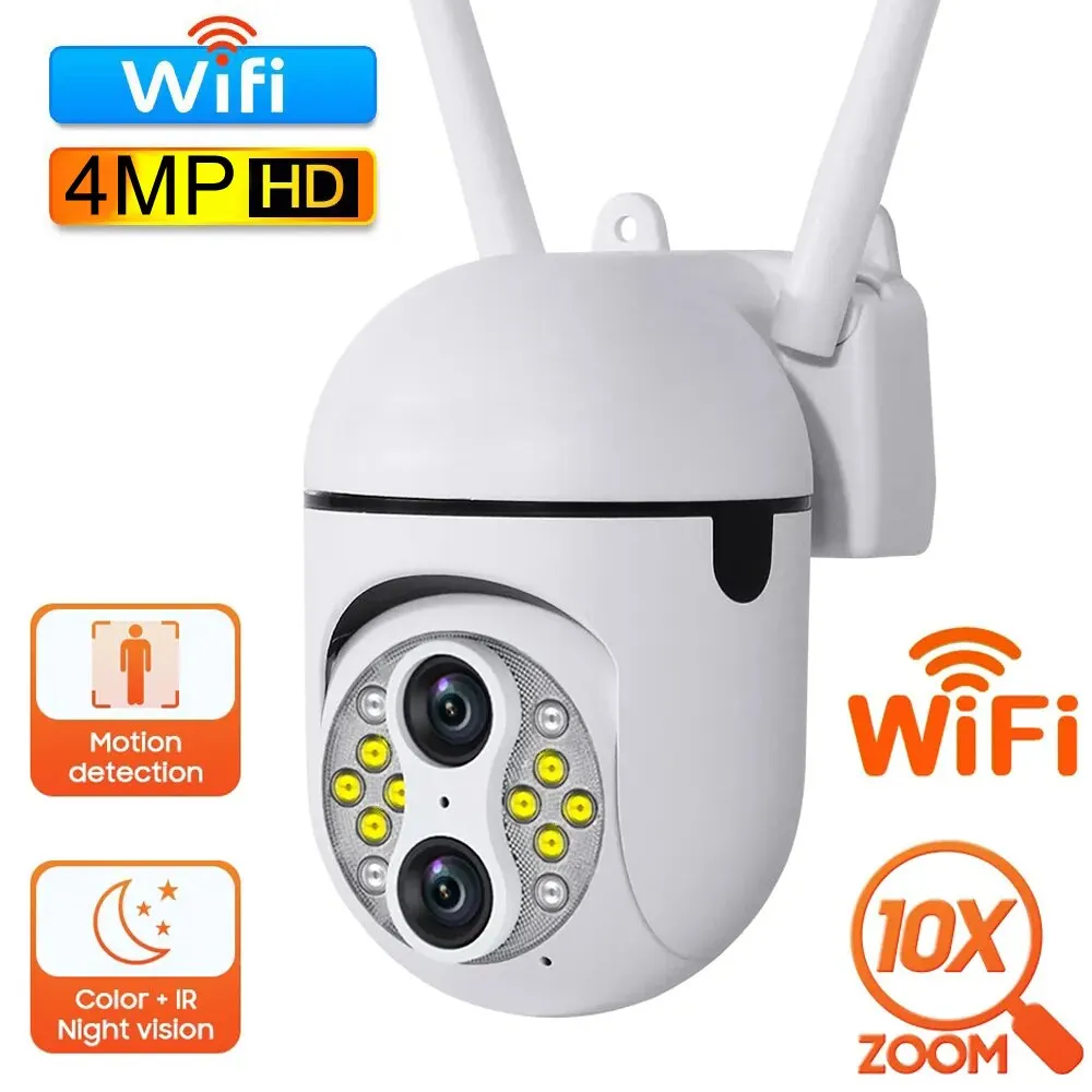 4MP-Dual-Lens-WiFi-Camera-Surveillance-Outdoor-Waterproof-Camera-10X ...