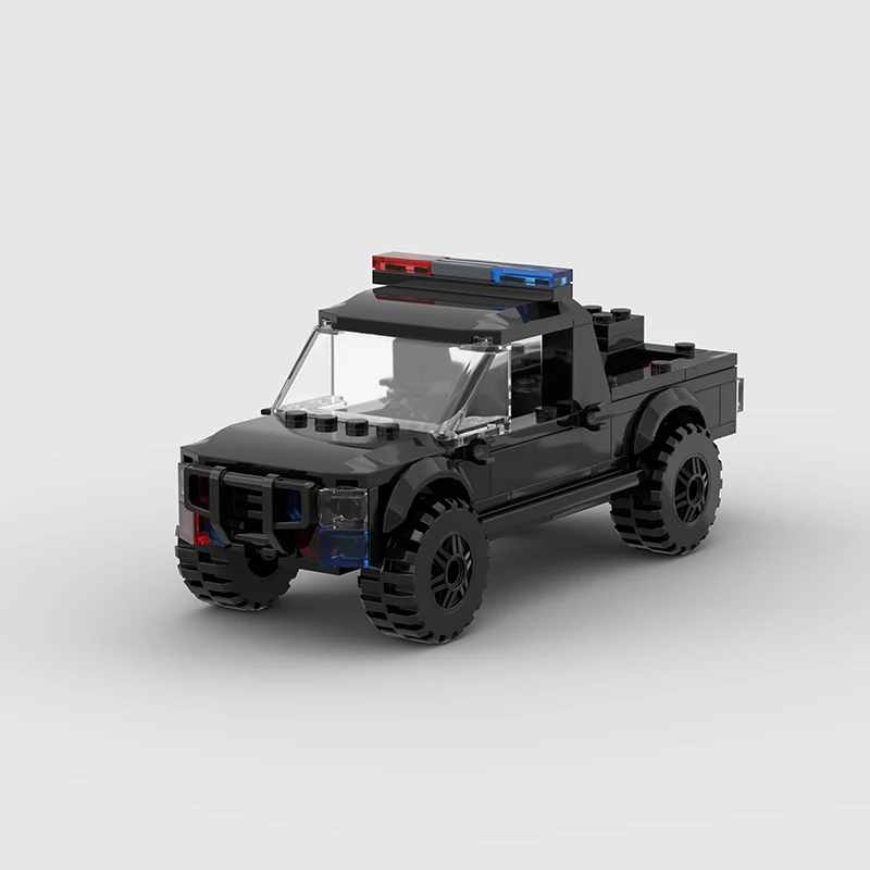 MOC Police Car SWAT Pickup Truck Classical Off-road Vehicle Brick Model ...