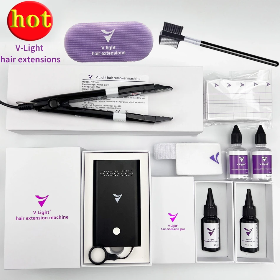 V-Light-Technology-Hair-Extension-Machine-new-system-tape-hair ...