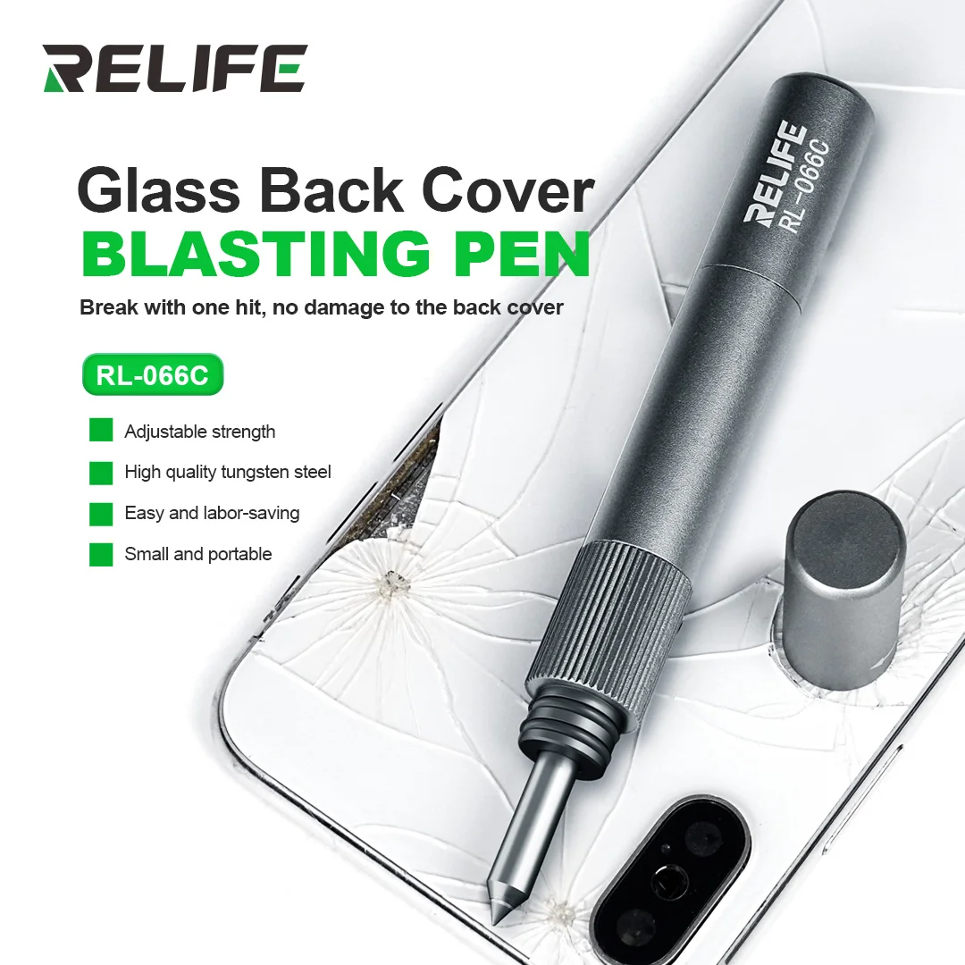 RELIFE RL-066C Glass Back Cover Blasting Pen Portable Adjustable Force ...
