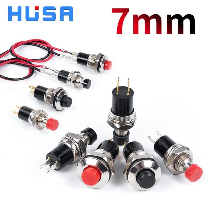 5pcs Mini Round Self-reset /momentary Pushbutton Switches 7mm Fbs-110 ...