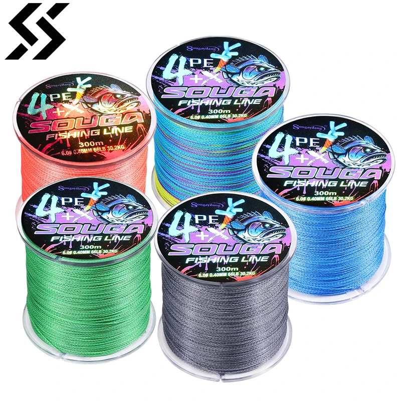 Sougayilang-4-Strands-Braided-Fishing-Line-100M-300M-Multifilament-Carp-Fishing-Wire-Fishing ...
