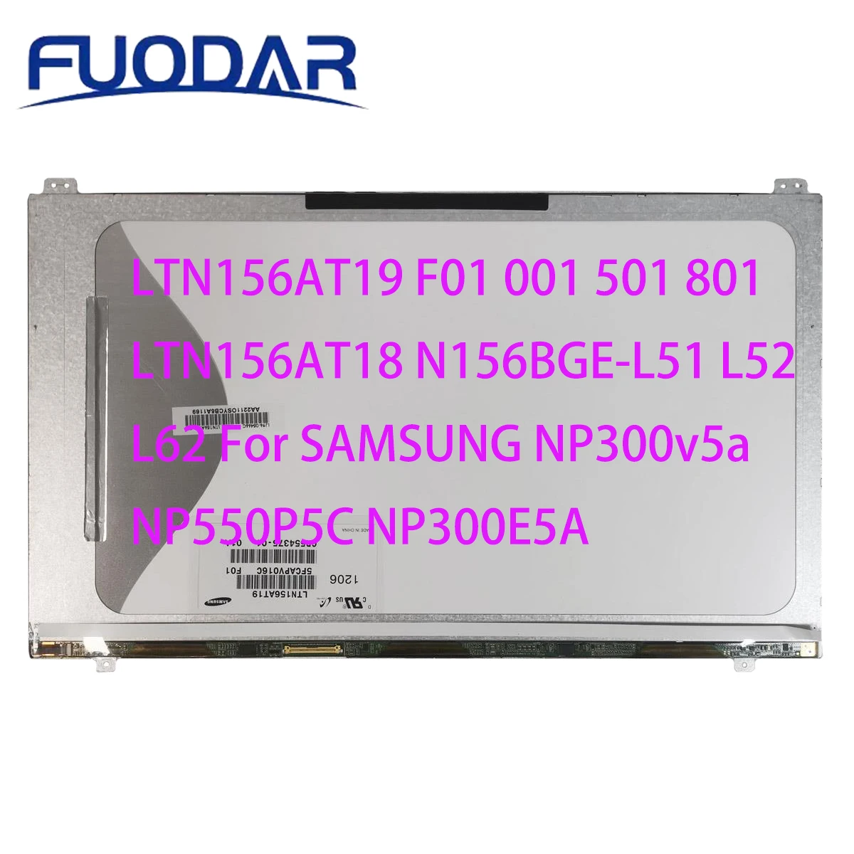 LTN156AT19 F01 001 501 801 LTN156AT18 N156BGE L51 L52 L62 Para SAMSUNG ...