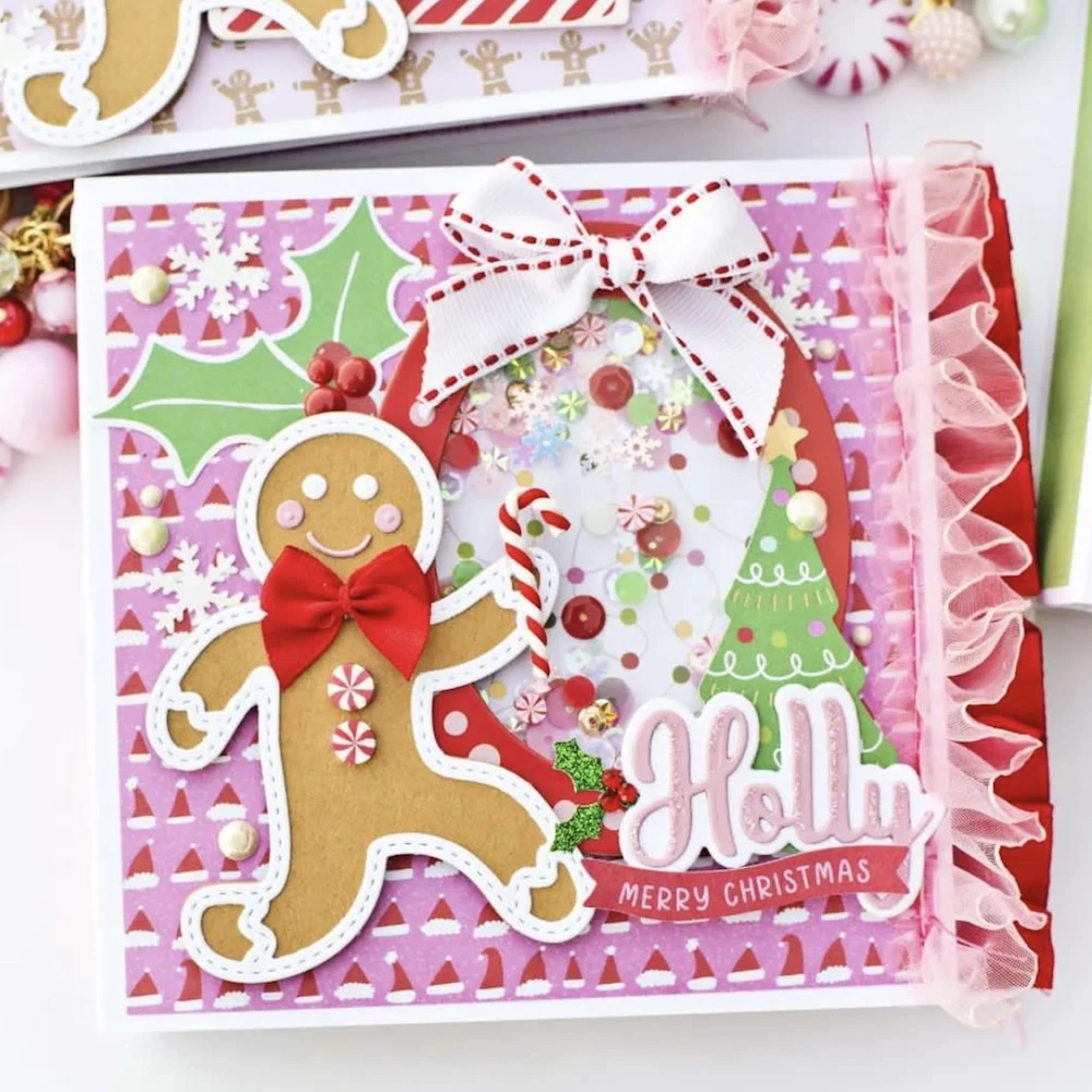 Kscraft Running Gingerbread Man Shaker Metal Cutting Dies Stencils For ...