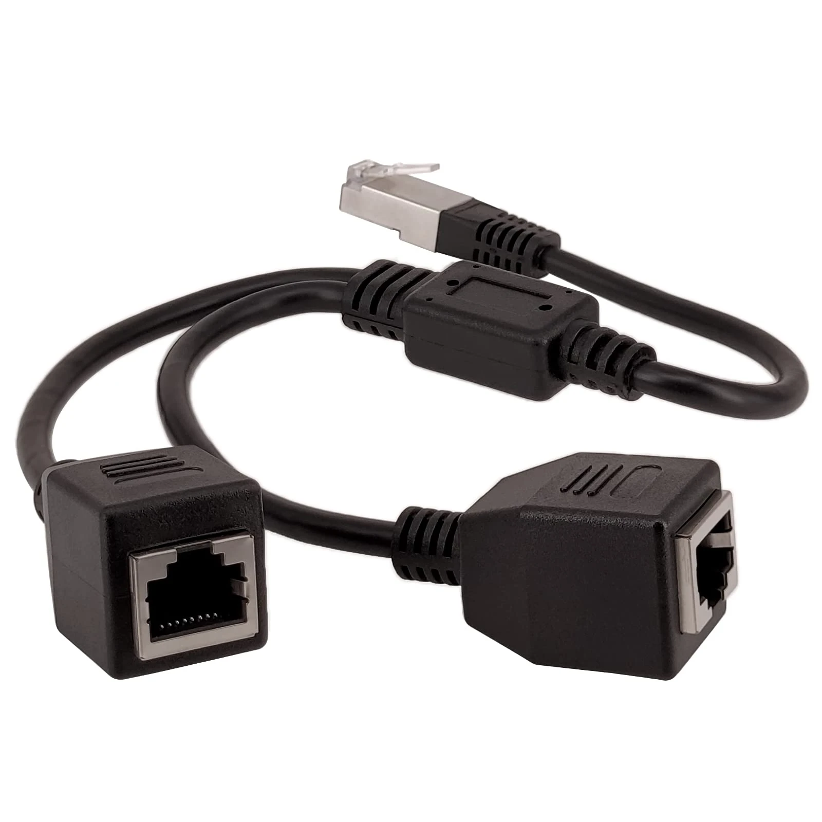 RJ45 Ethernet Splitter Adapter 1 Male to 2 Female LAN Network Splitter ...