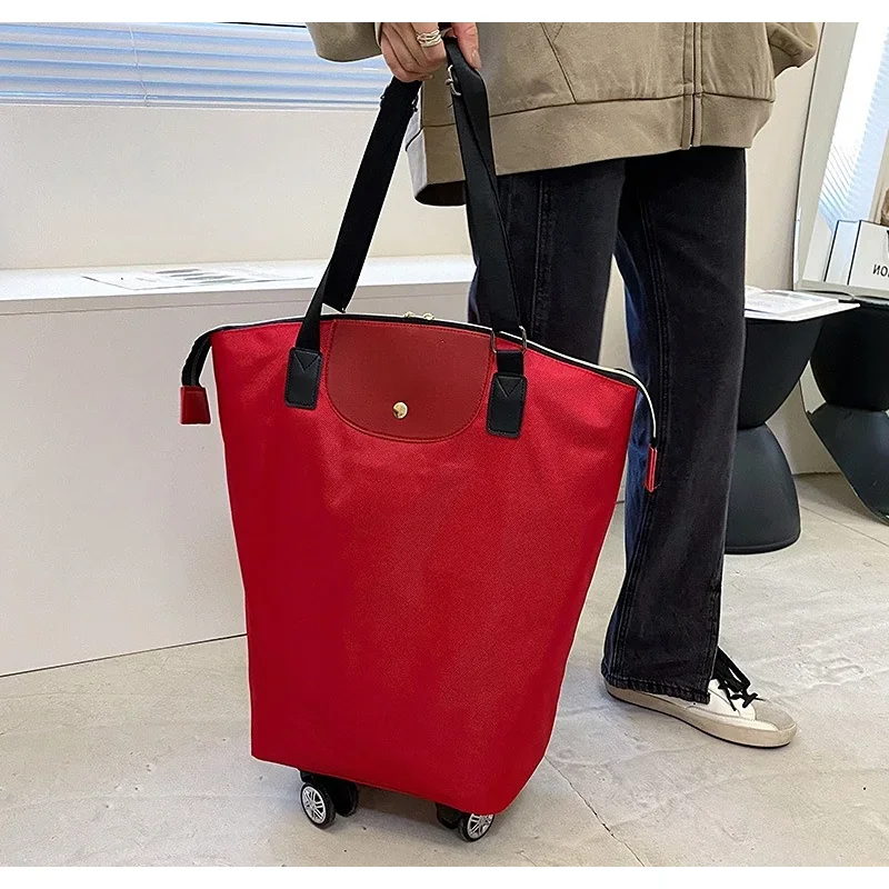 Foldable-Shopping-Bags-Folding-Shopping-Pull-Cart-Trolley-Bag-with ...