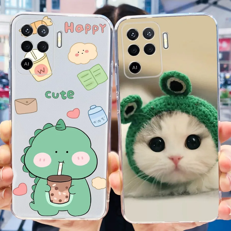 Cute-Pattern-Phone-Case-For-OPPO-Reno5-F-CPH2217-Soft-Silicone-TPU ...