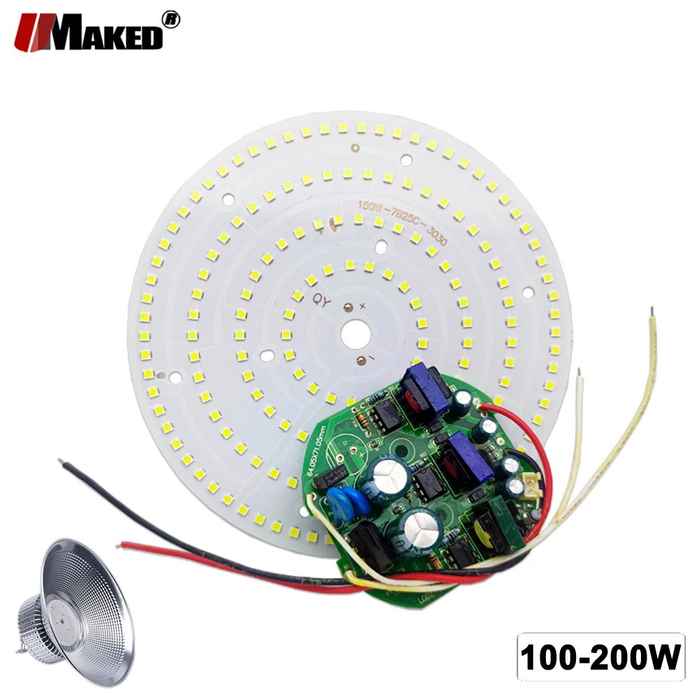 1Set-LED-PCB-220V-Driver100W-150W-200W-SMD3030-High-Bay-Light-Kits-For ...