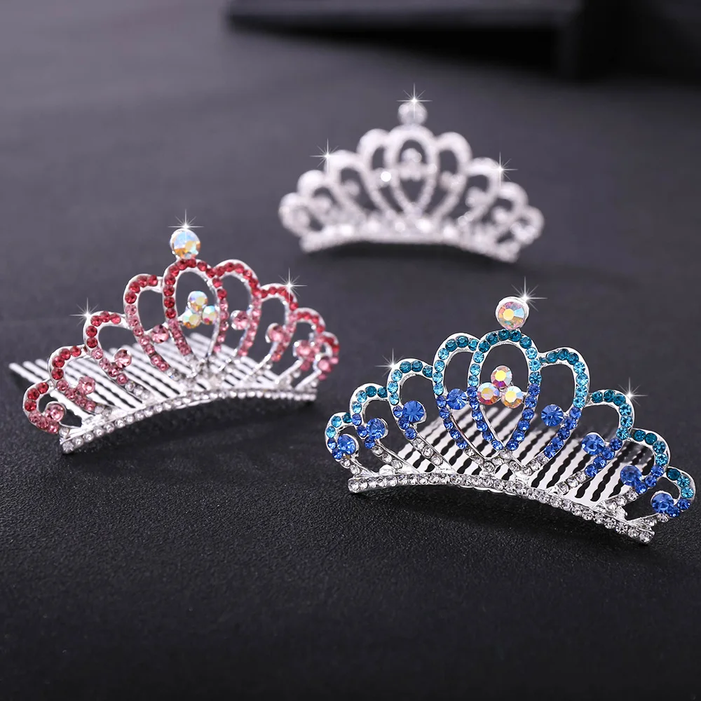 Children Tiara 16-teeth Girl's Hair Comb Color Retention Headdress With ...