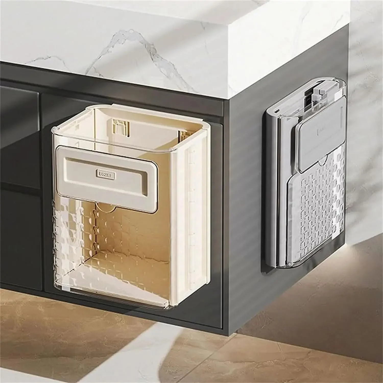 Wall-mounted-Garbage-Cans-Kitchen-Waste-Bin-Large-capacity-Folding ...