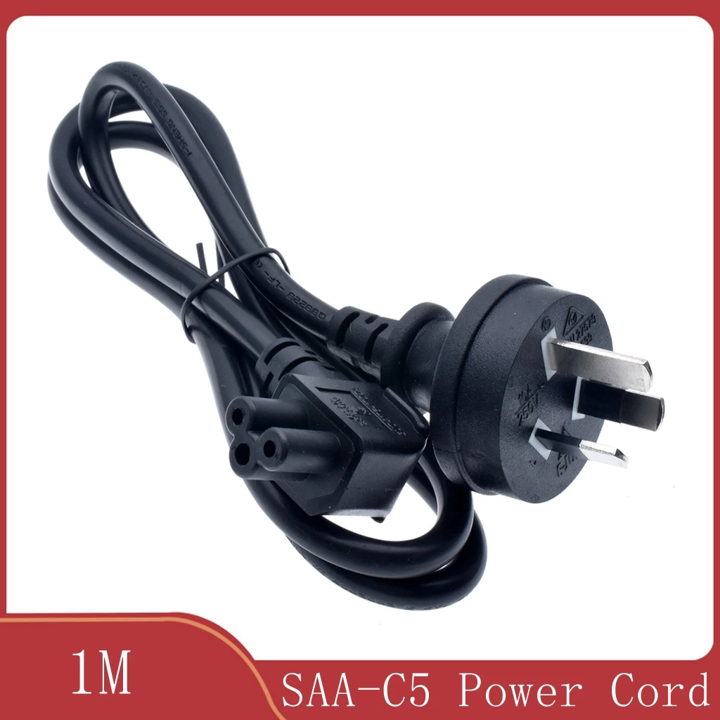 AU Plug Australia SAA Power Supply Cord New Zealand IEC C5 Bend Angle ...
