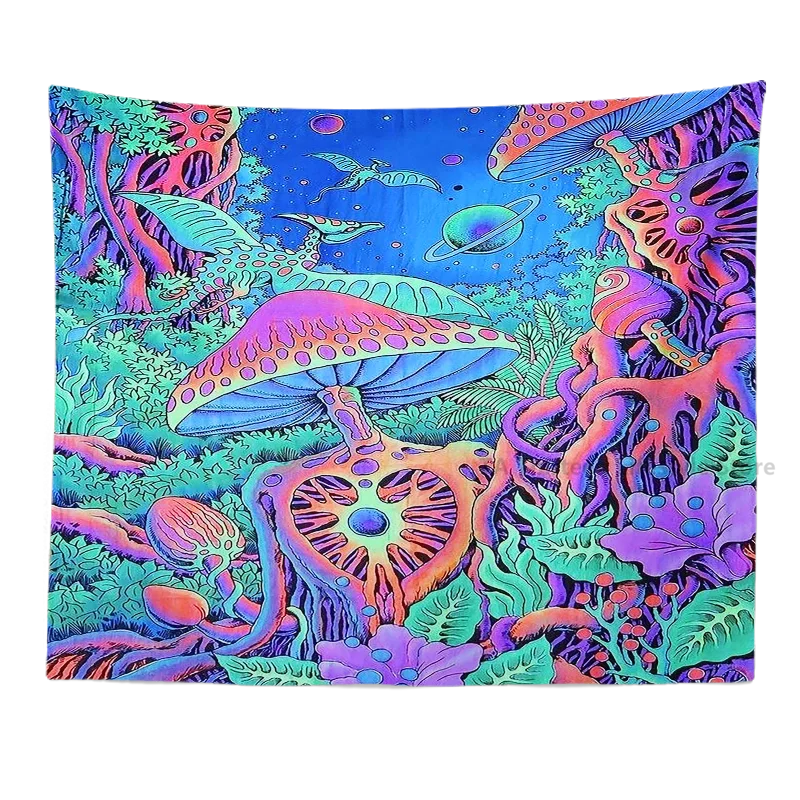 Mandala Tapestry Wall Hanging Bohemian Psychedelic Mushroom Gypsy ...