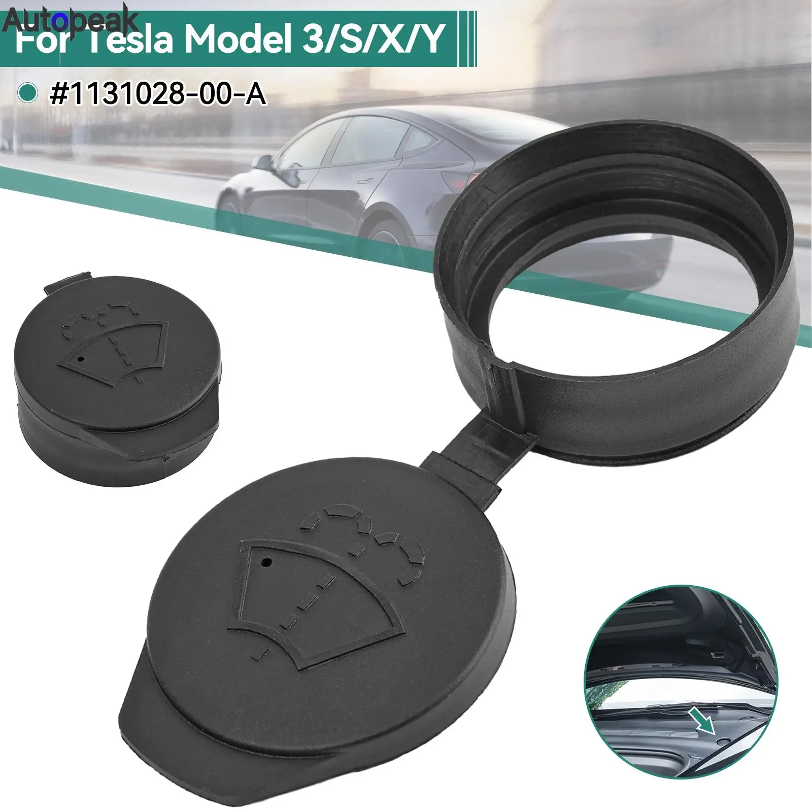 Car Windshield Wiper Washer Water Tank Bottle Cover Fluid Reservoir Cap ...
