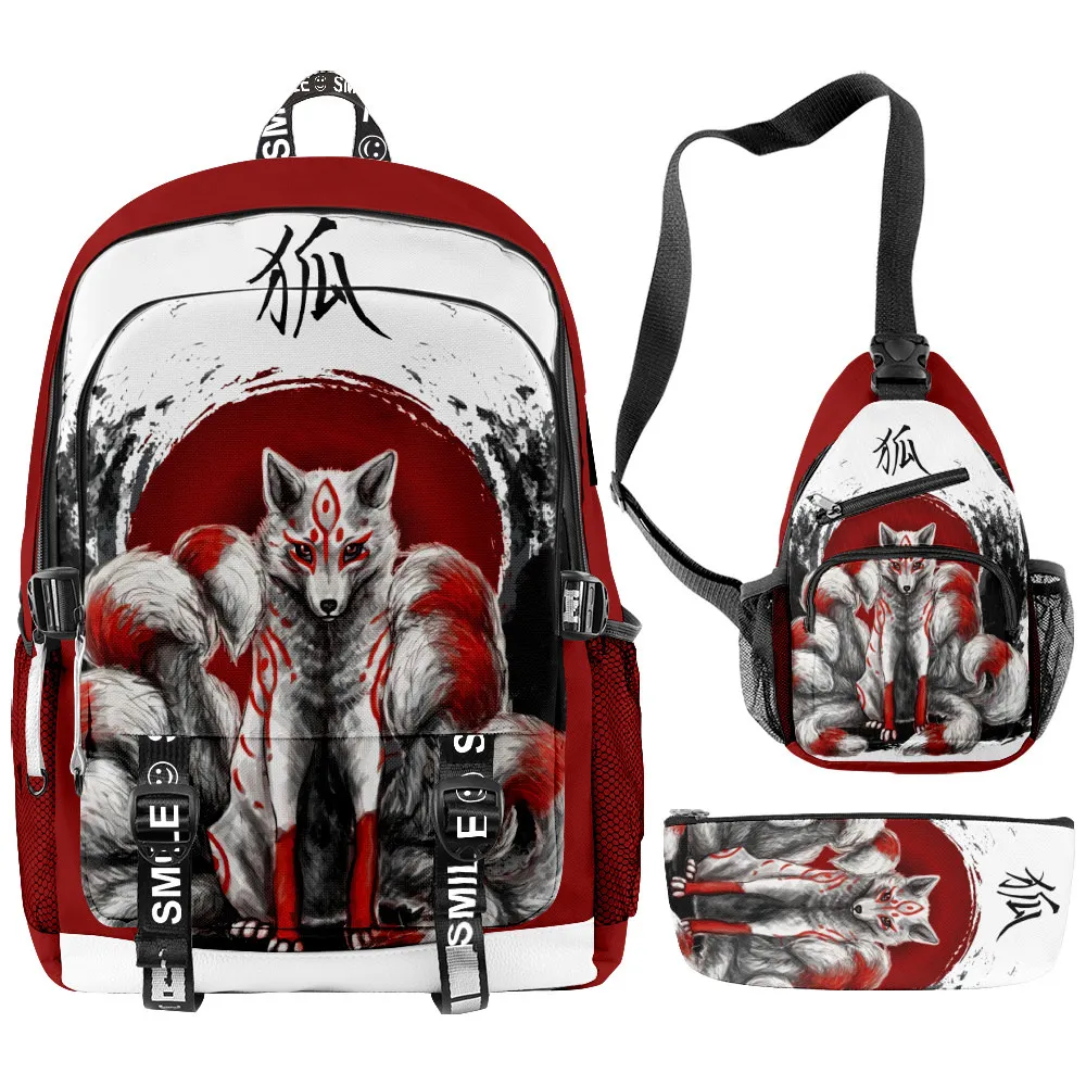 Nine-Tailed-Fox-backpack-for-children-schoolbag-anime-backpack-travel ...