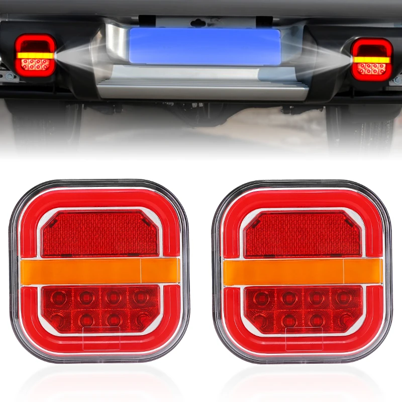 Square-4-inch-LED-Brake-Tail-Light-Flowing-Turn-Signal-Blinker-License ...
